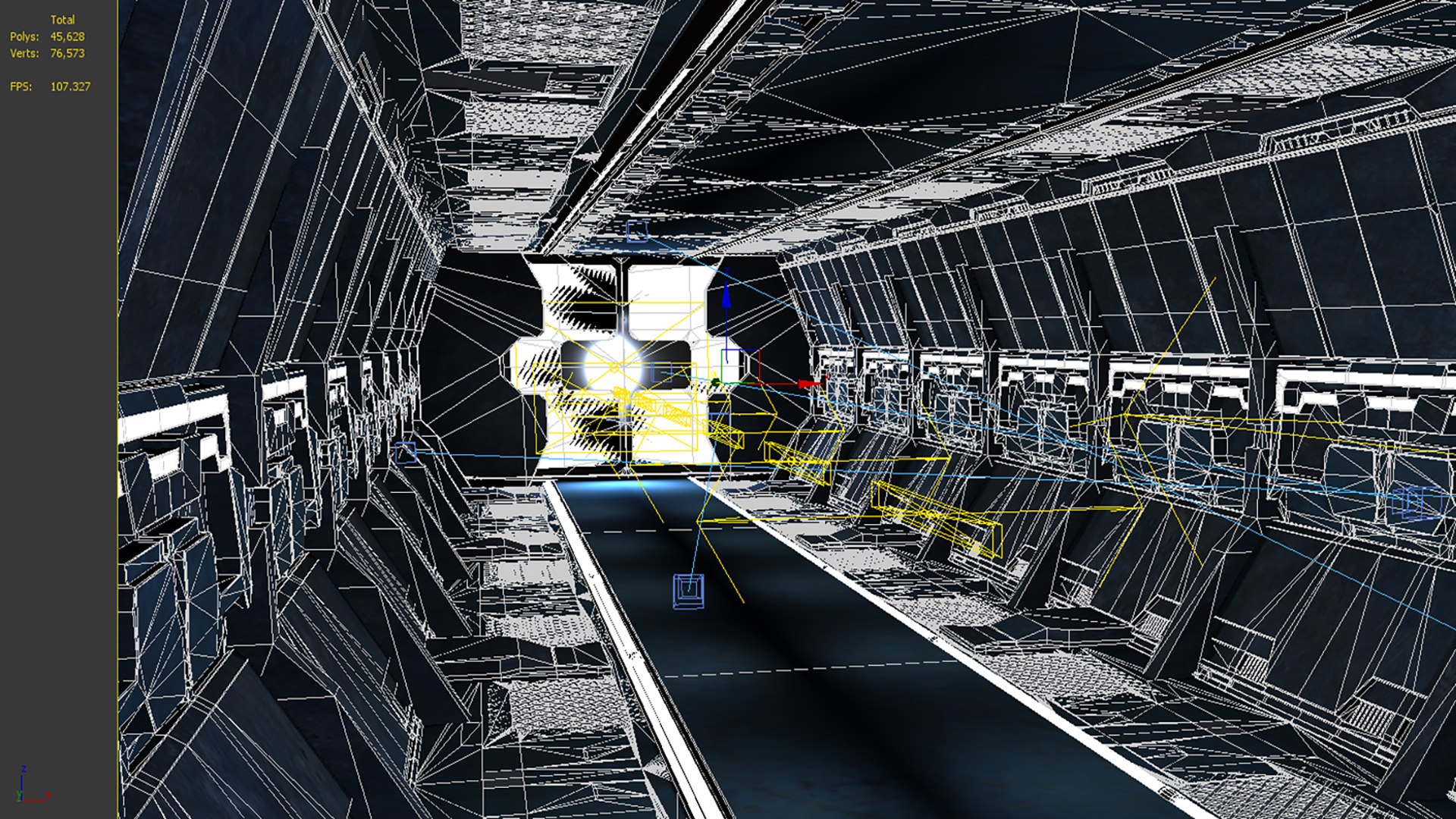 3D Science-fiction Gates Space Corridors Mechanical 3D Model ...