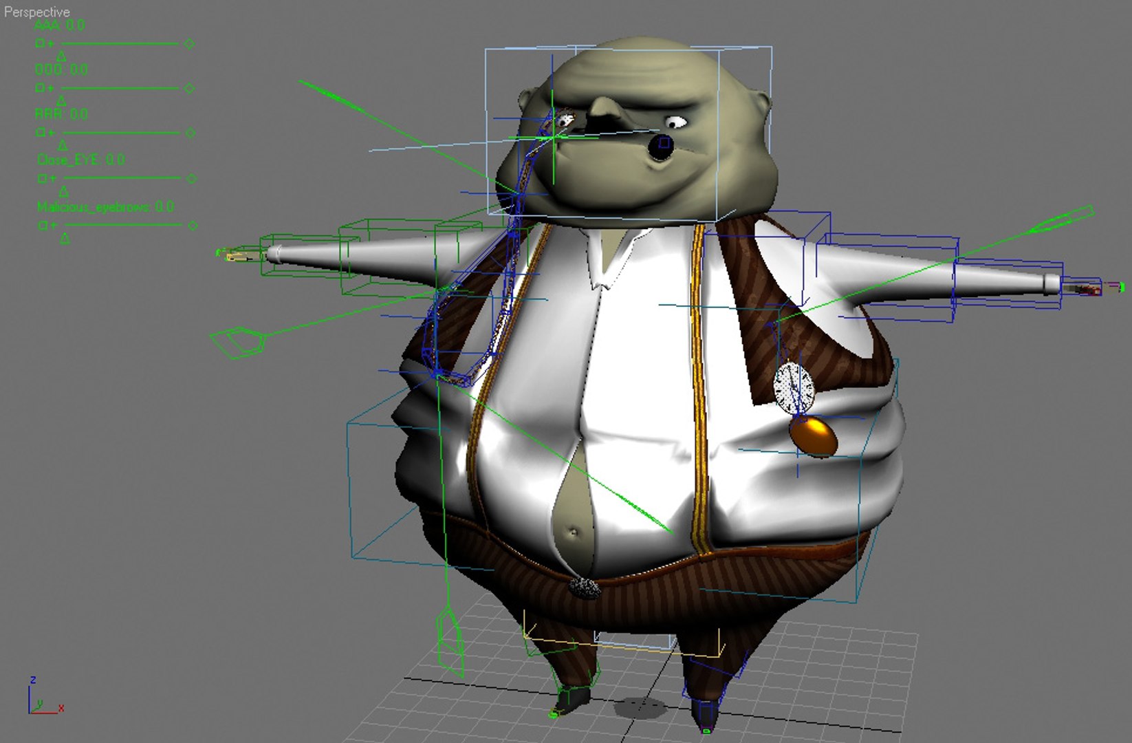 Funny Fat Boss 3d C4d