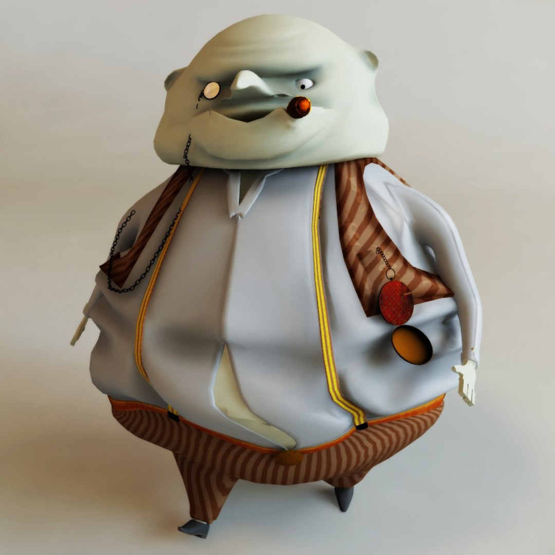 Funny Fat Boss 3d C4d