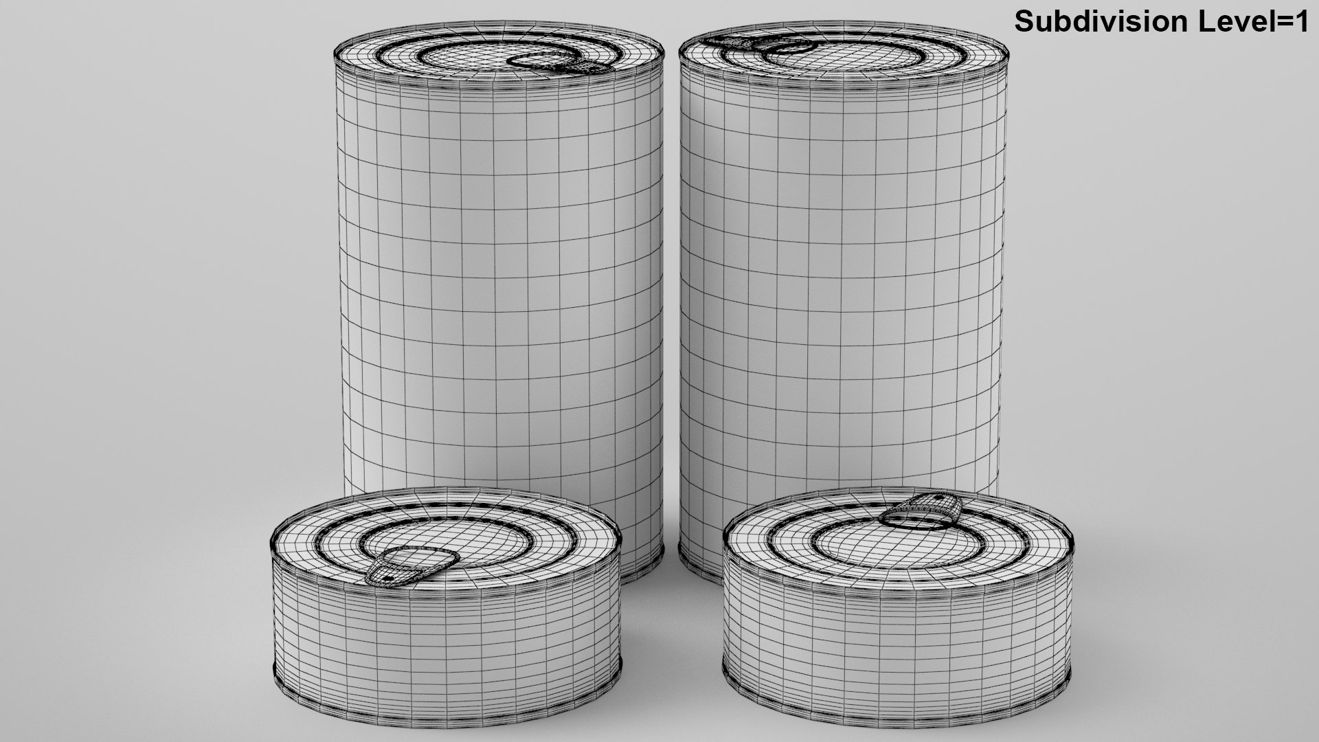 Tin Set 3D Model - TurboSquid 1620076