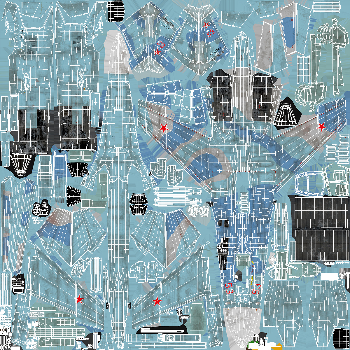 Su-27 플랭커 러시아 전투기 Old Rigged 3D 모델 - TurboSquid 1978349