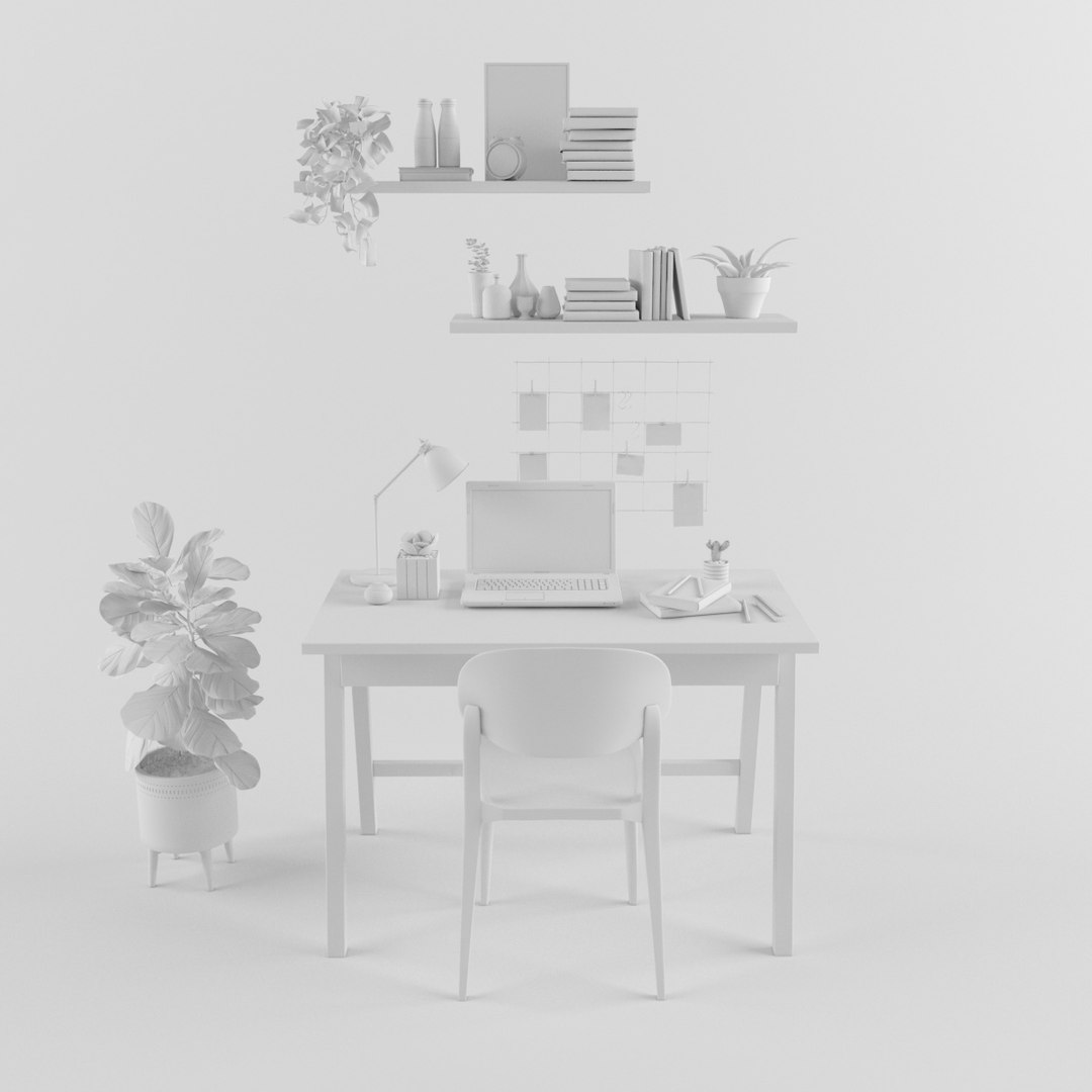 Work Table 3D Model - TurboSquid 1344867