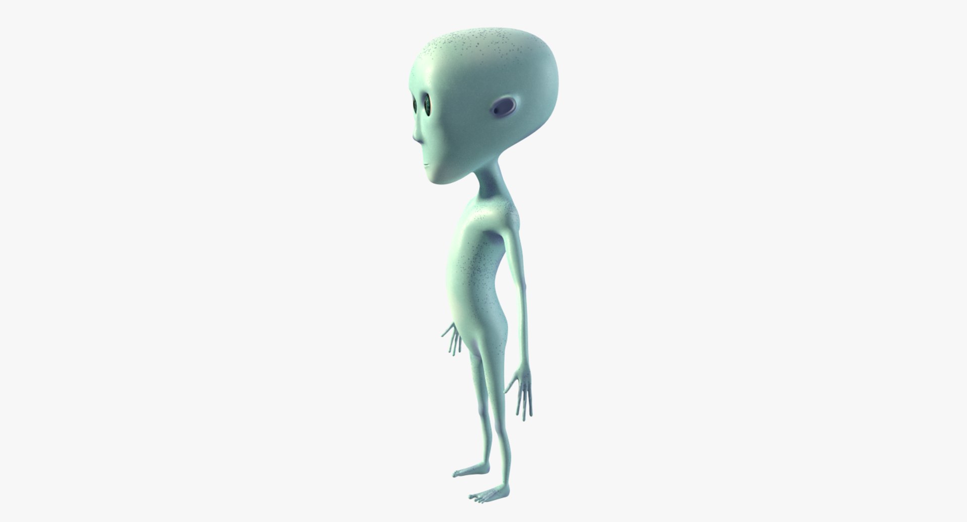 Grey Alien Cartoons 3d Obj
