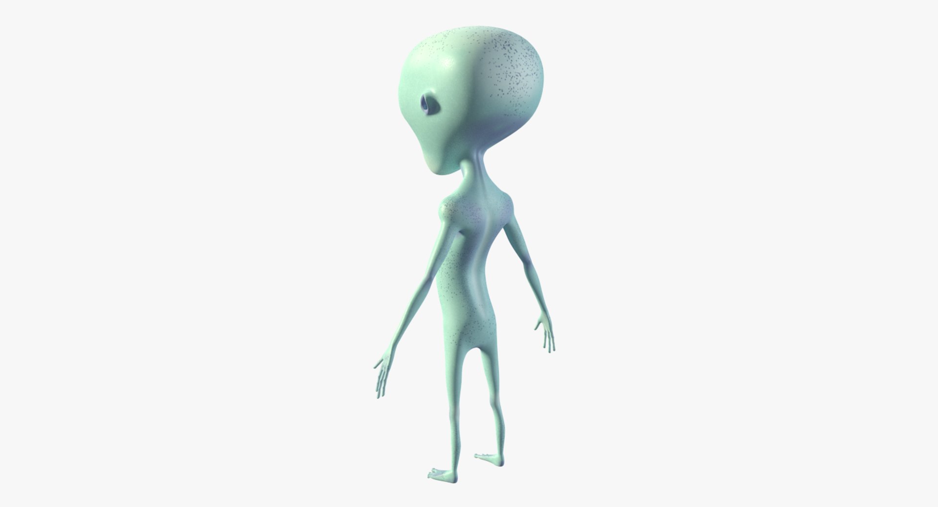 Grey Alien Cartoons 3d Obj