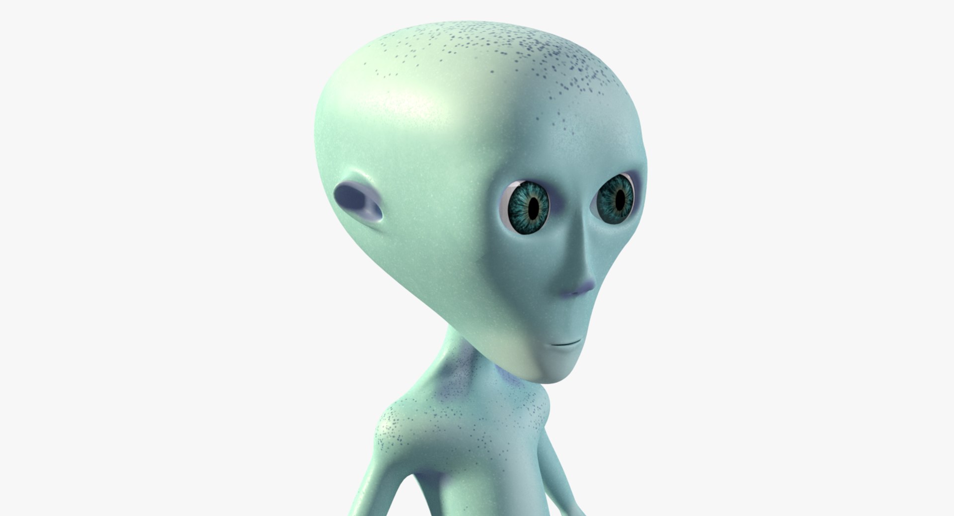 Grey Alien Cartoons 3d Obj