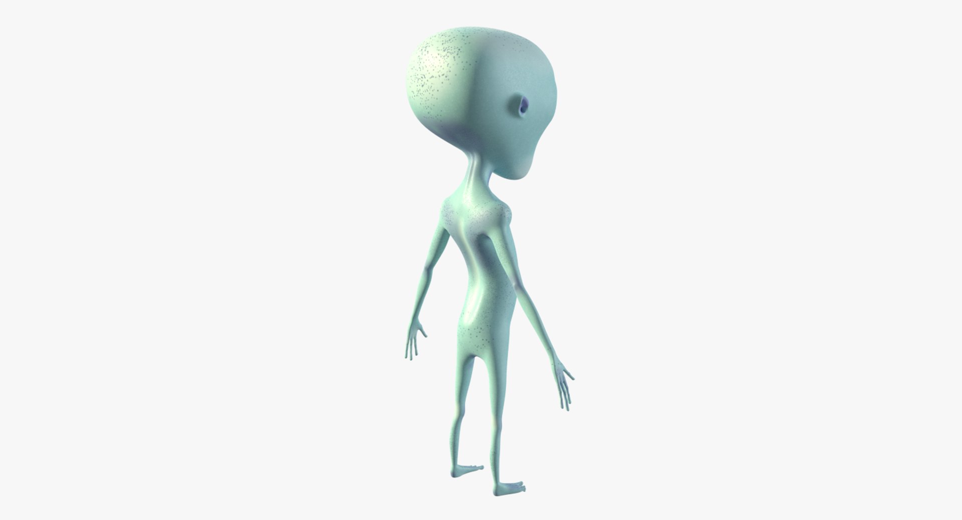 Grey Alien Cartoons 3d Obj