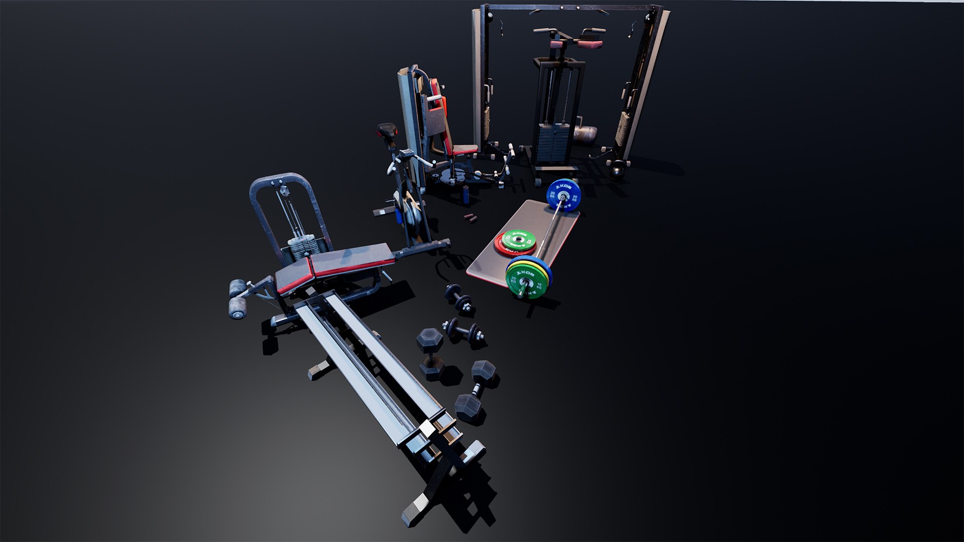 Gym Prop Package 3D Model - TurboSquid 1984519