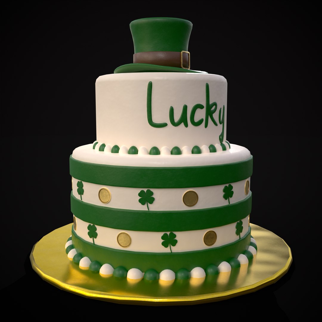 Lucky Tiered Clover Cake 3D Model - TurboSquid 2045678