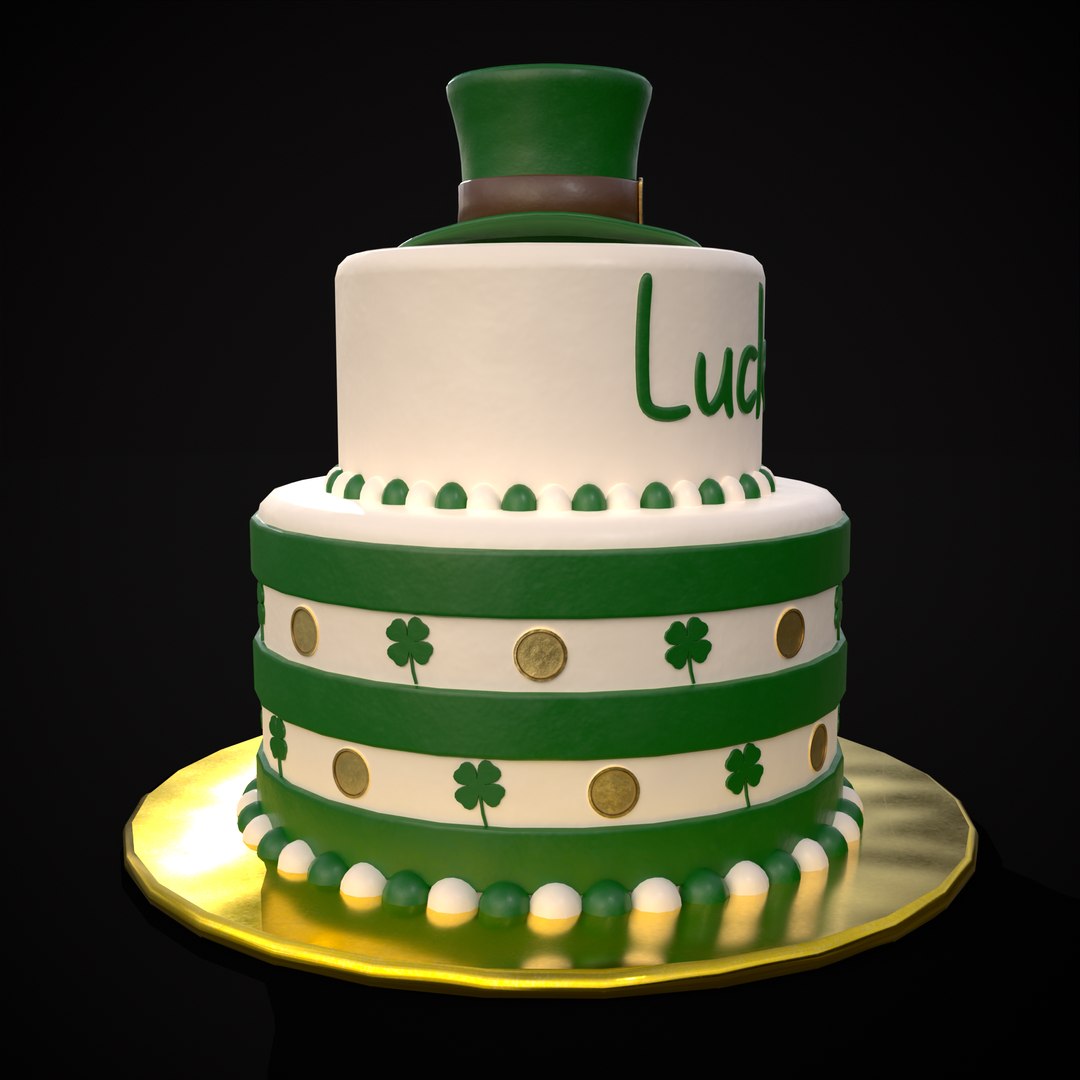 Lucky Tiered Clover Cake 3D Model - TurboSquid 2045678