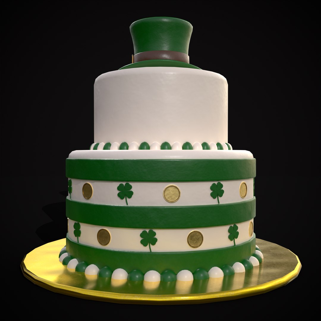 Lucky Tiered Clover Cake 3D Model - TurboSquid 2045678