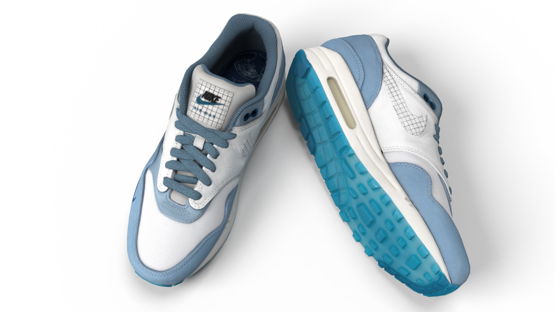 3D Nike Airmax 1 Blueprint Model - TurboSquid 2308102