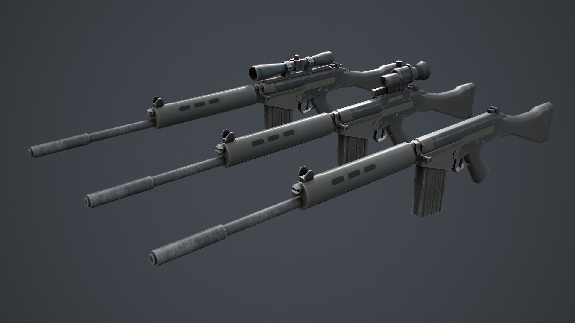 FN FAL Pack 3D Model - TurboSquid 1765371