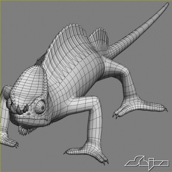 gecko lizard 3d max