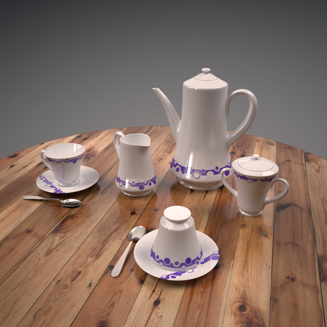 3d Tea Set
