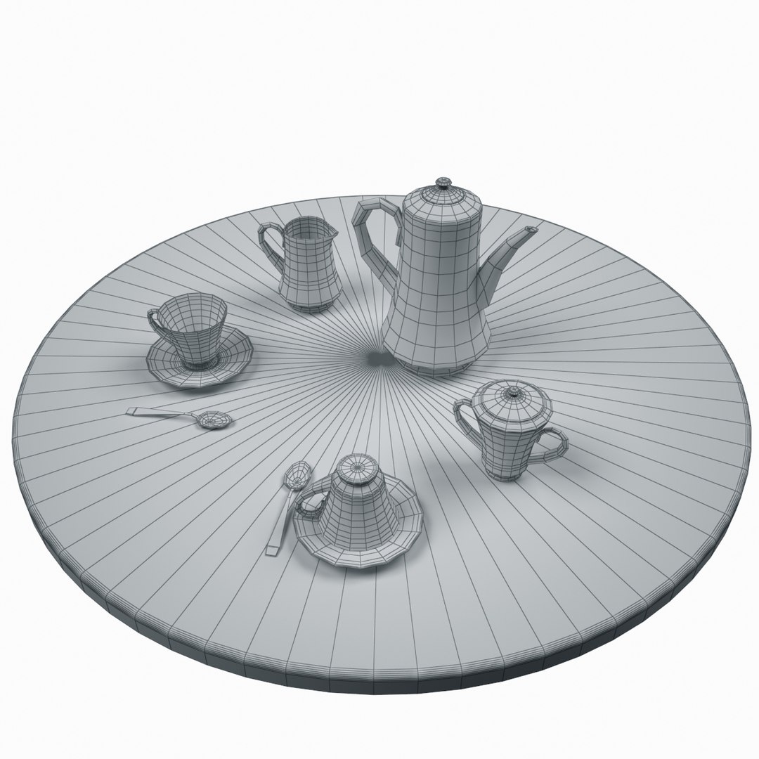 3d Tea Set