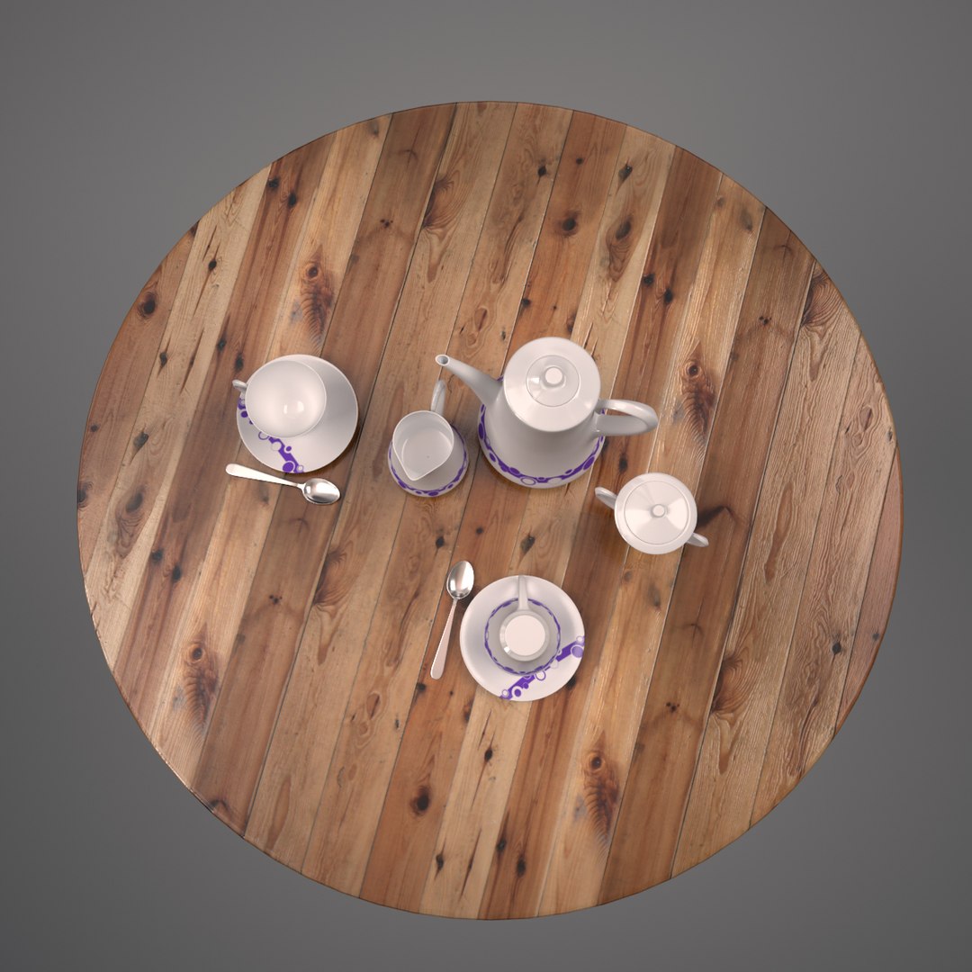 3d Tea Set