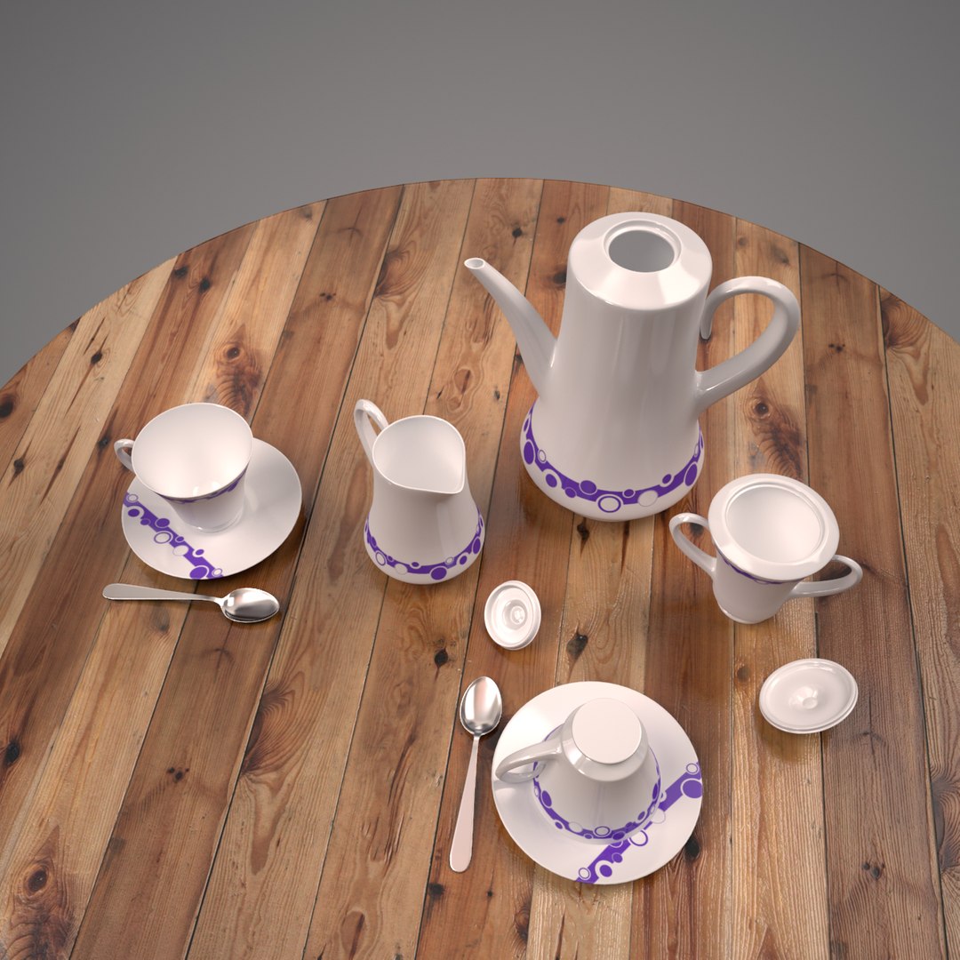 3d Tea Set