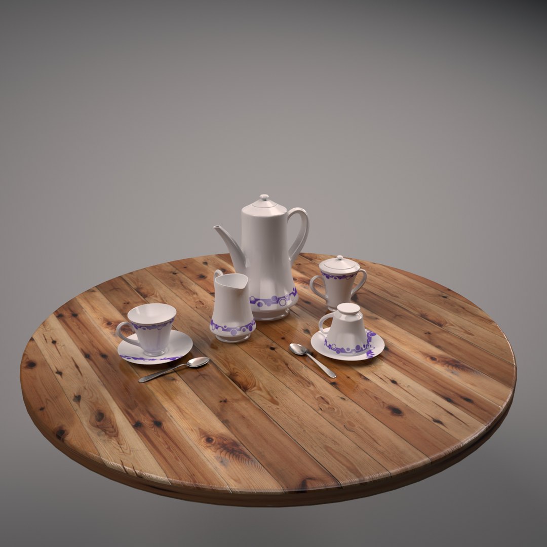 3d Tea Set
