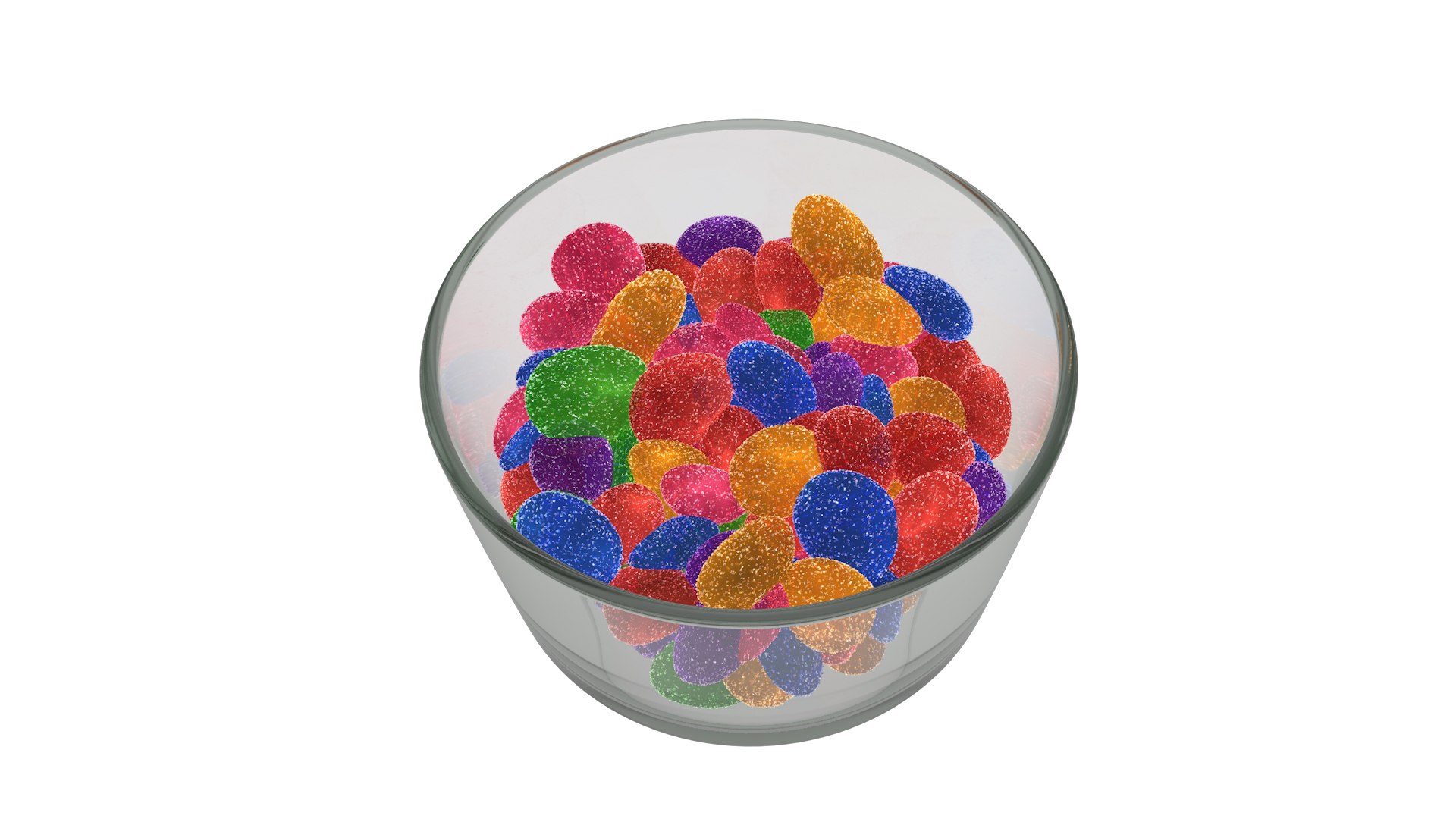 3D Fruit Jelly Sugar Gummy Candy Model - TurboSquid 2332710