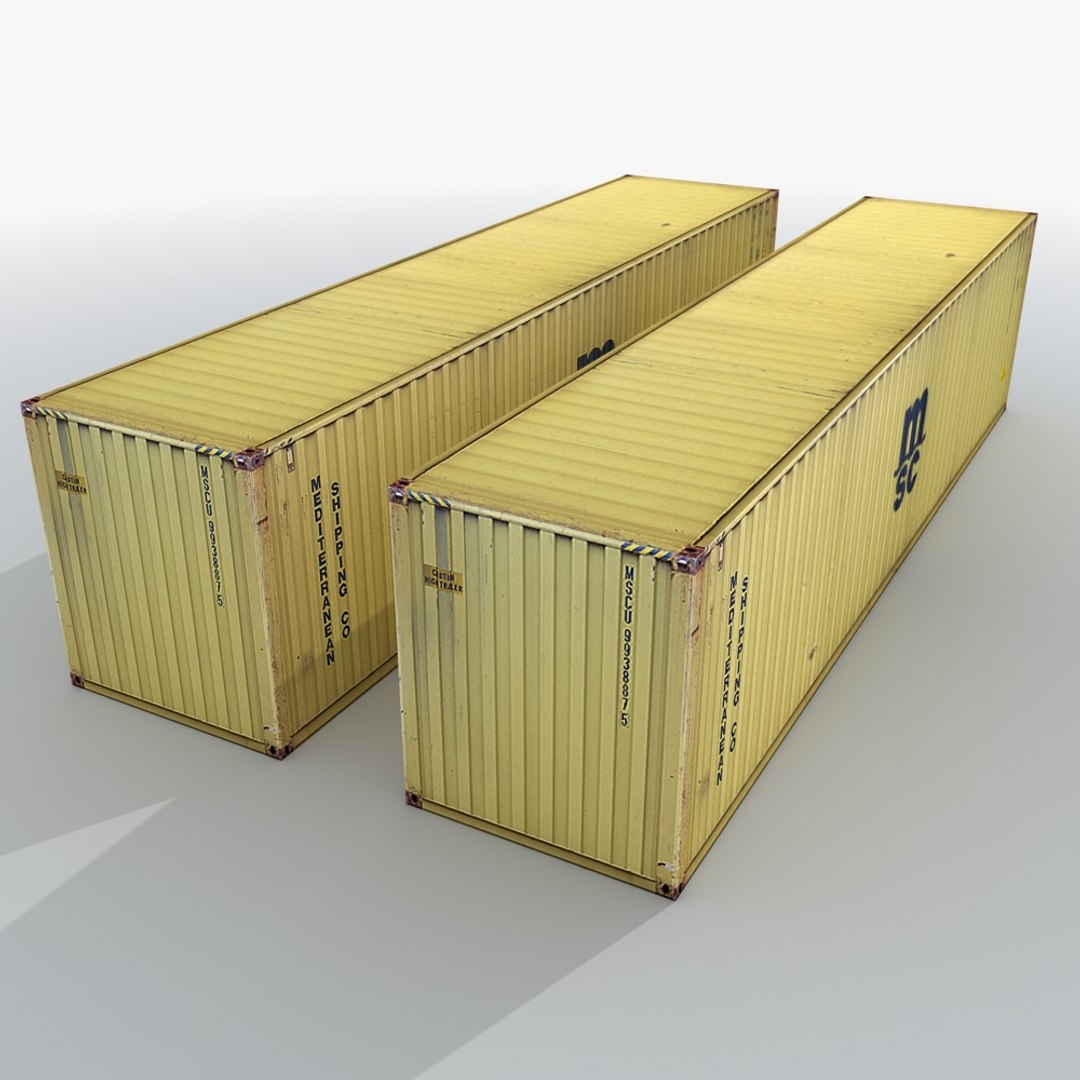 3d Msc Shipping Container Model
