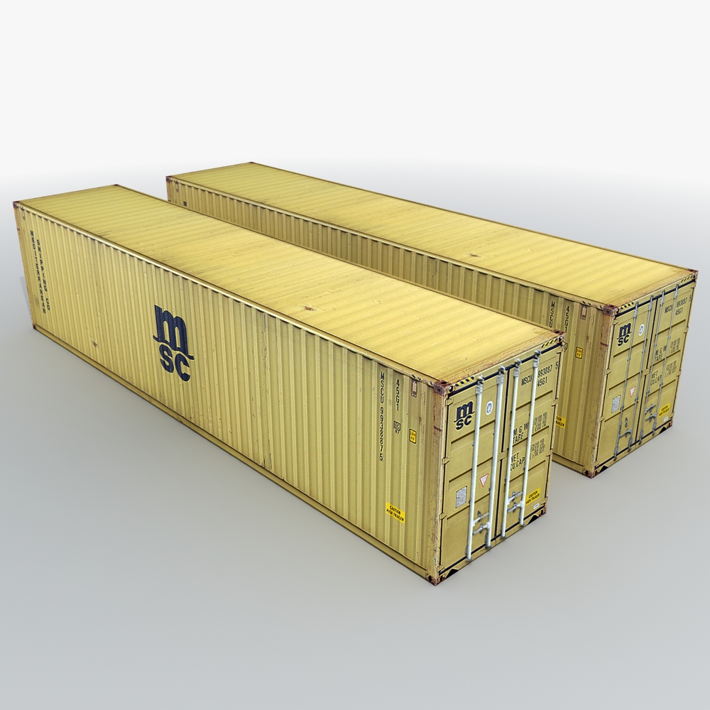 3d msc shipping container model
