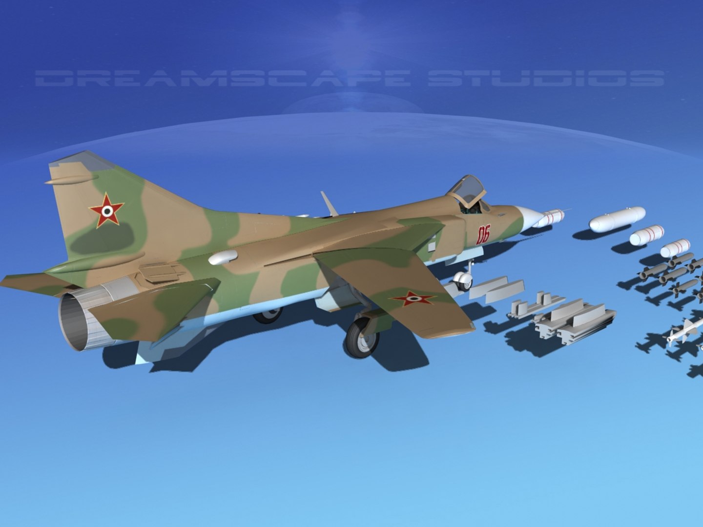 3d Mig-23 Flogger B Fighter