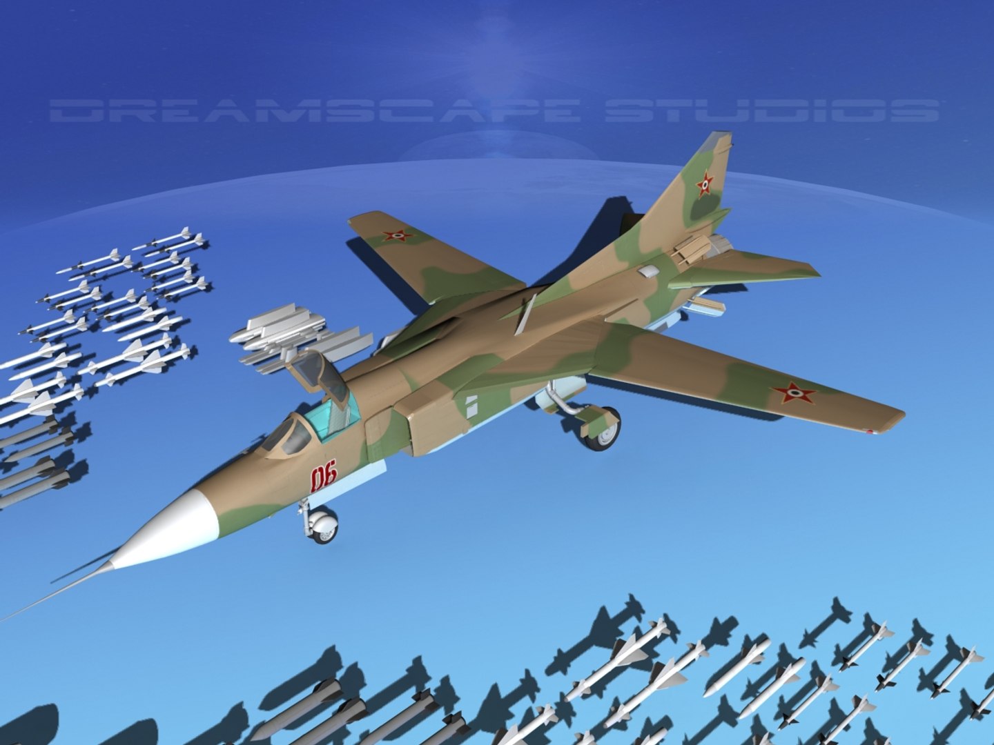 3d Mig-23 Flogger B Fighter