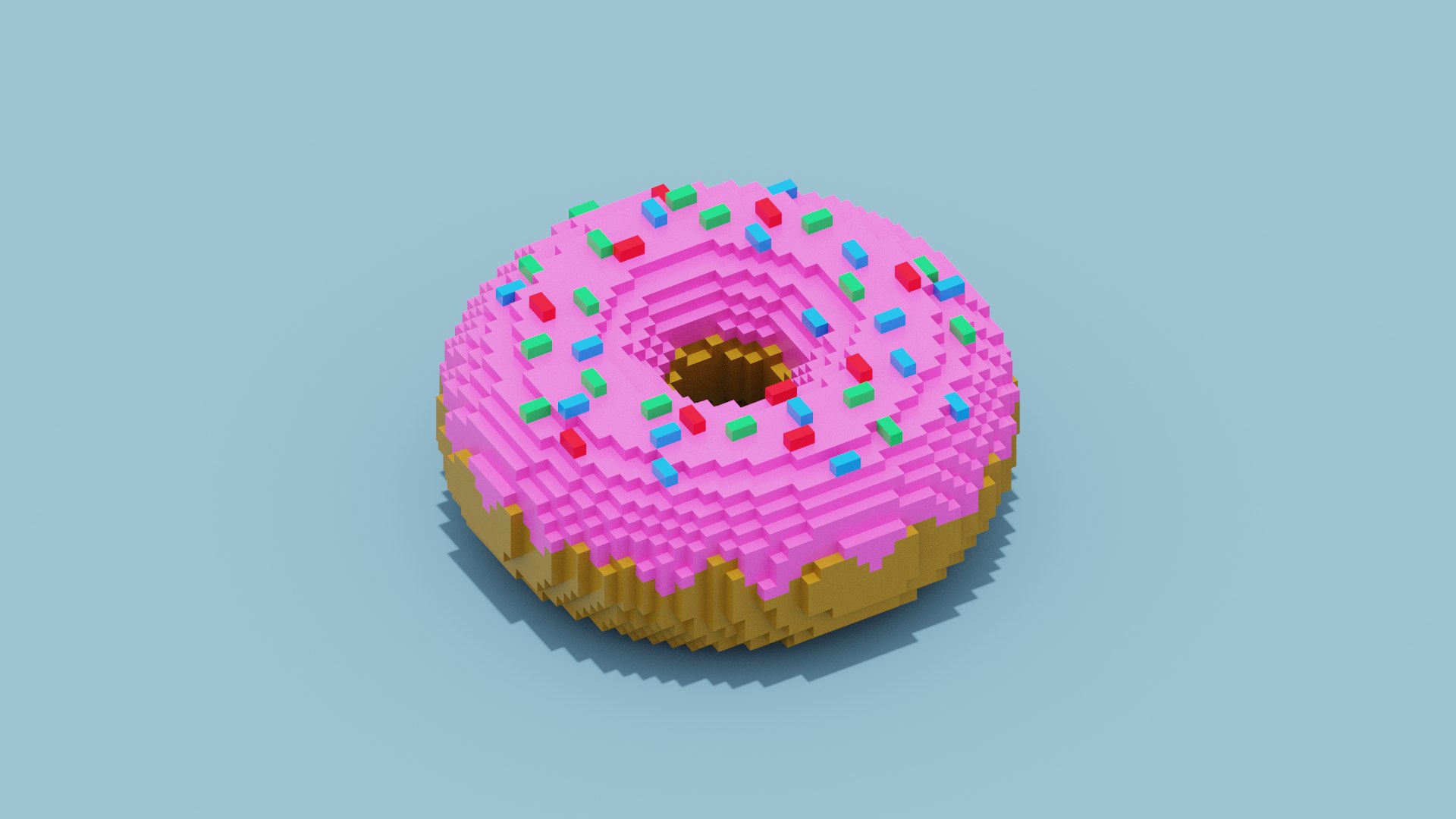 Voxel Donut 3D Model - TurboSquid 1910557