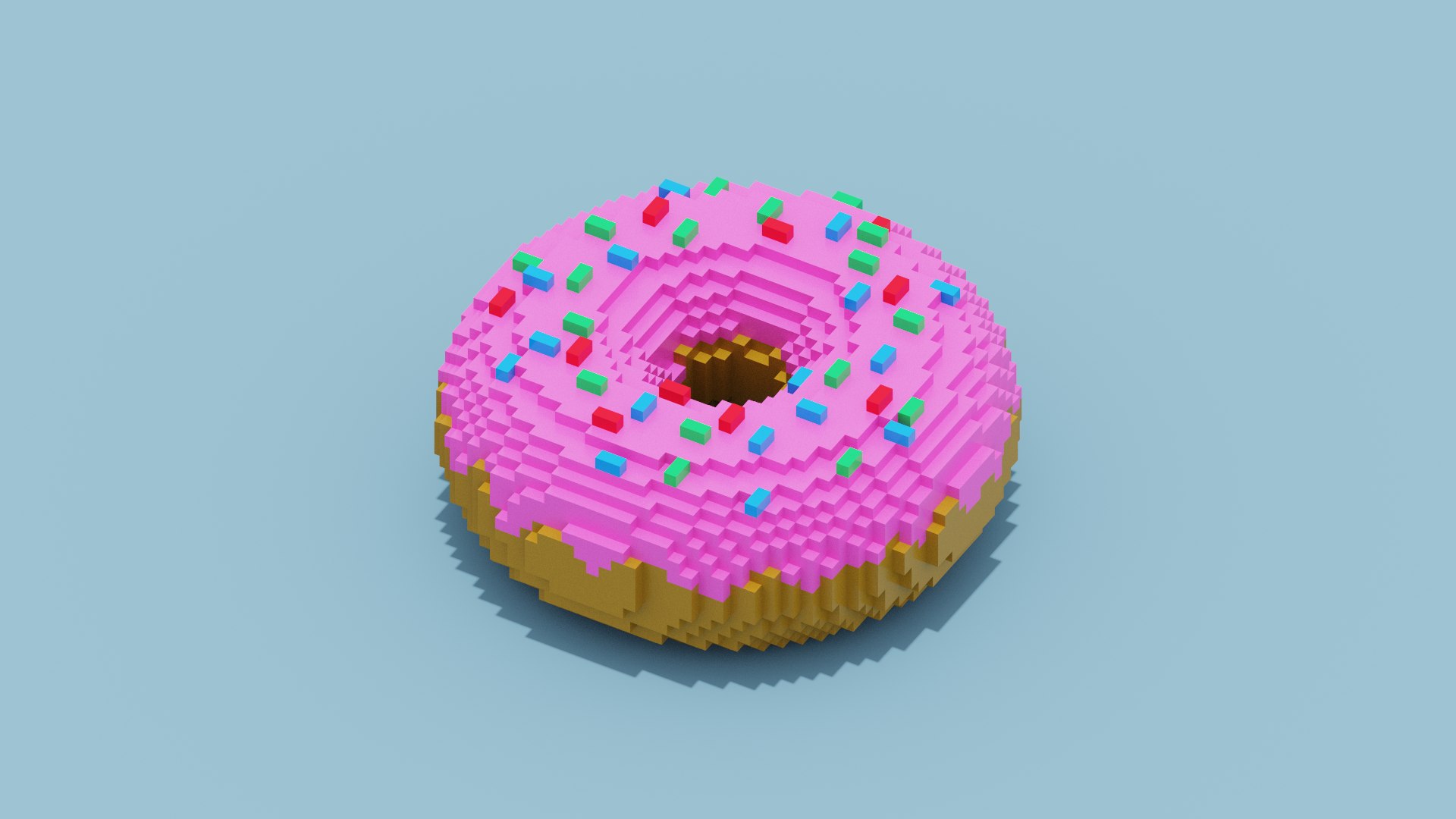Voxel Donut 3D Model - TurboSquid 1910557