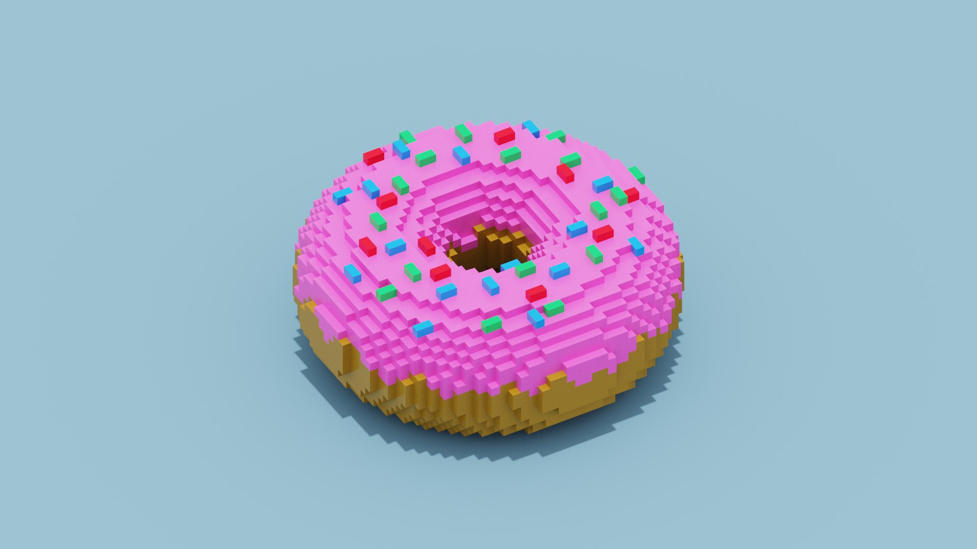 Voxel Donut 3D Model - TurboSquid 1910557