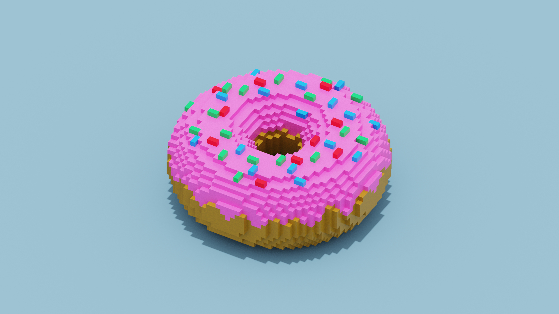 Voxel Donut 3D Model - TurboSquid 1910557