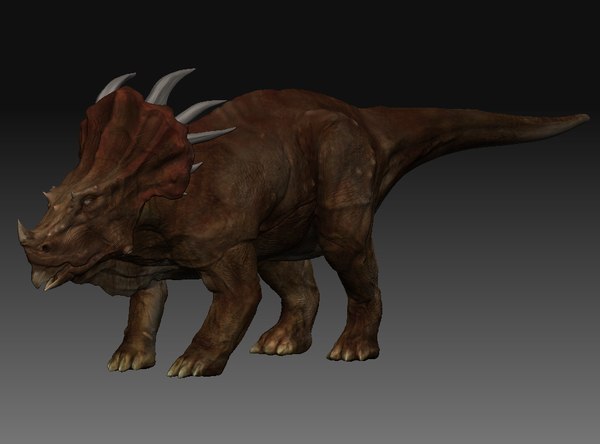 styracosaurus dinosaur details 3d model