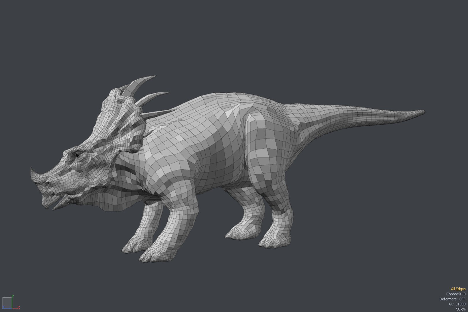 Styracosaurus Dinosaur Details 3d Model