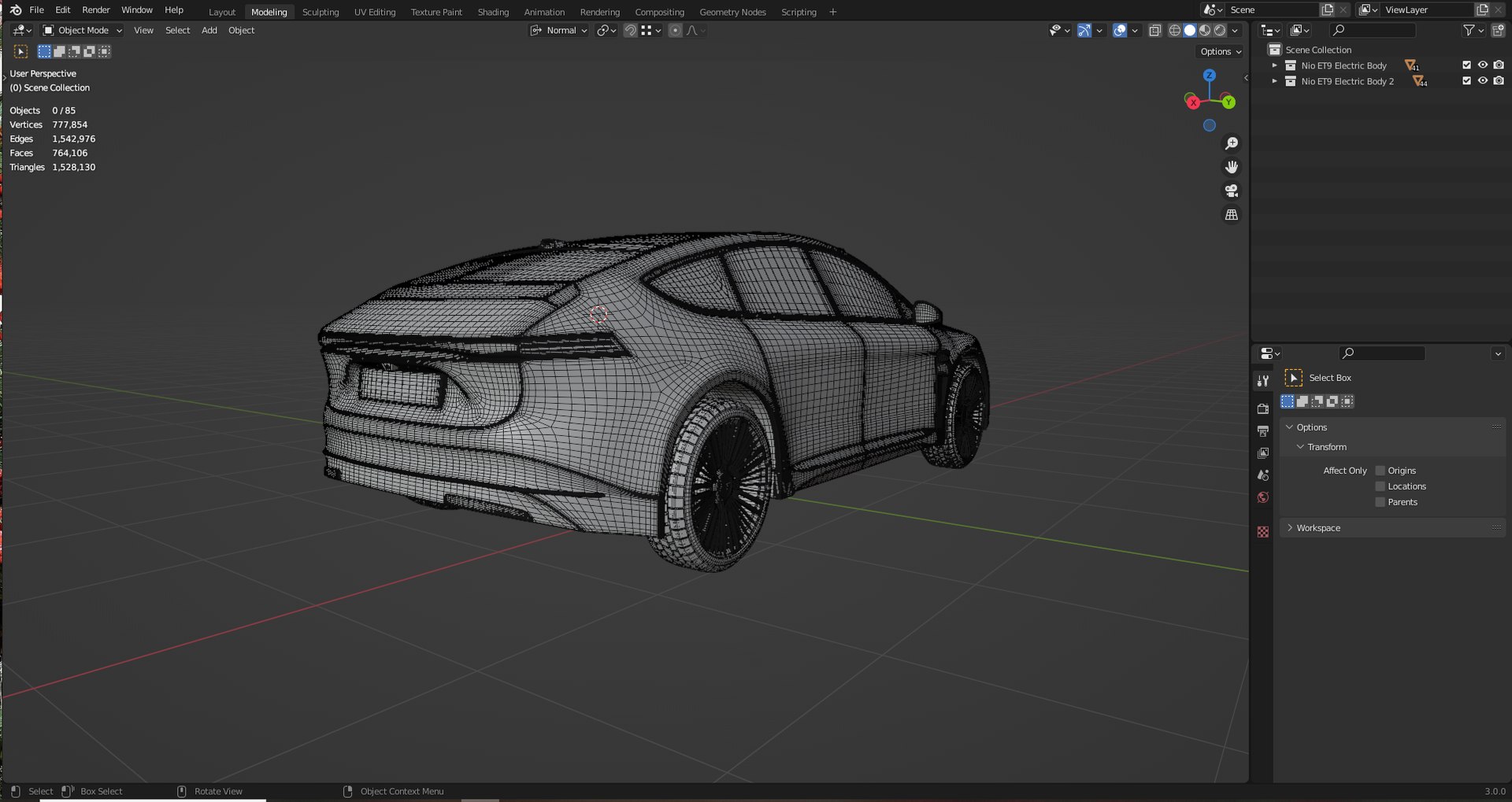 Nio ET9 Electric Car 3D Model 2025 M42 Nebula Red 3D Model - TurboSquid ...
