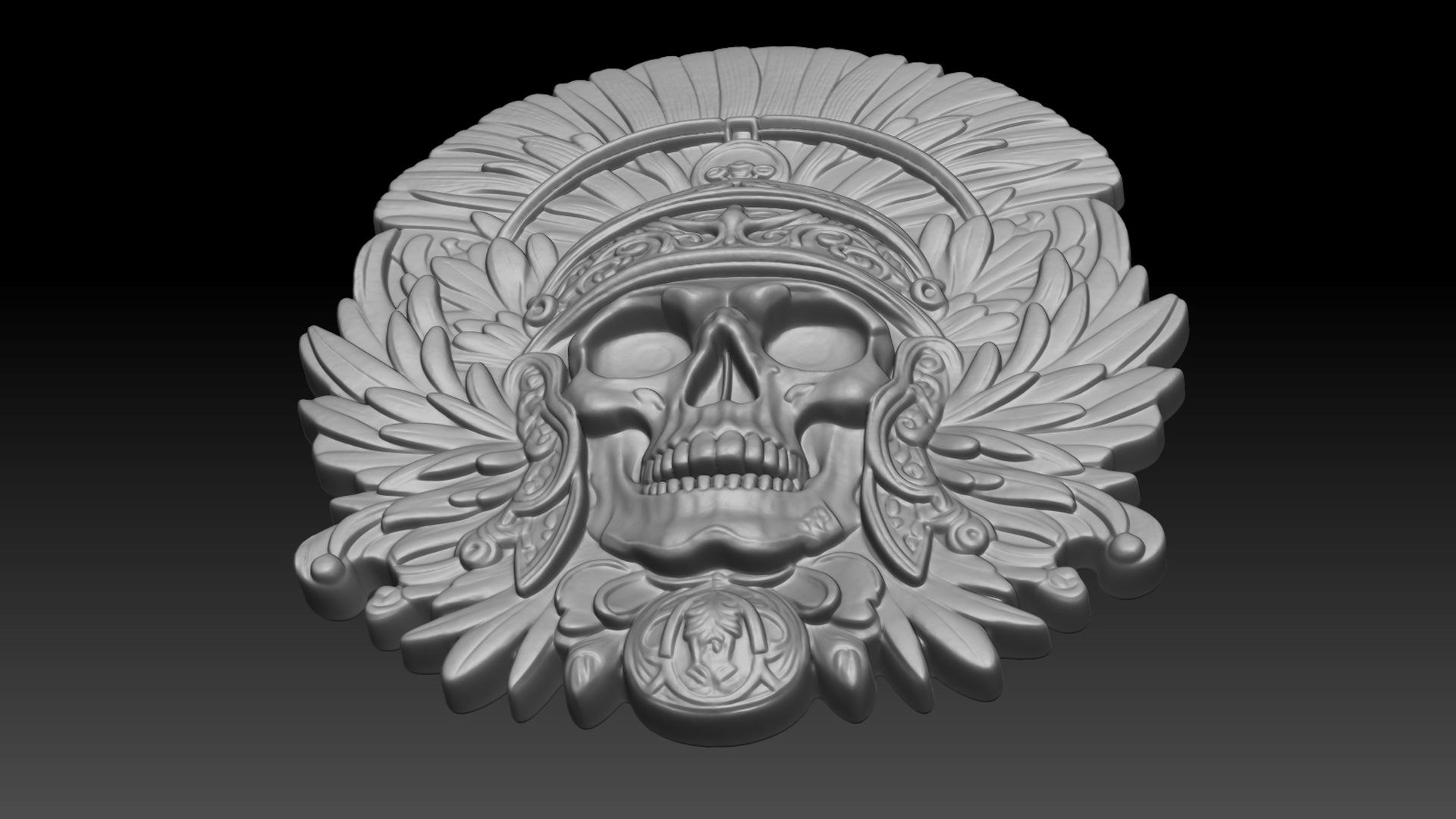 3D Roman Skull Basrelief 240518 16 3D Print Model Model - TurboSquid ...