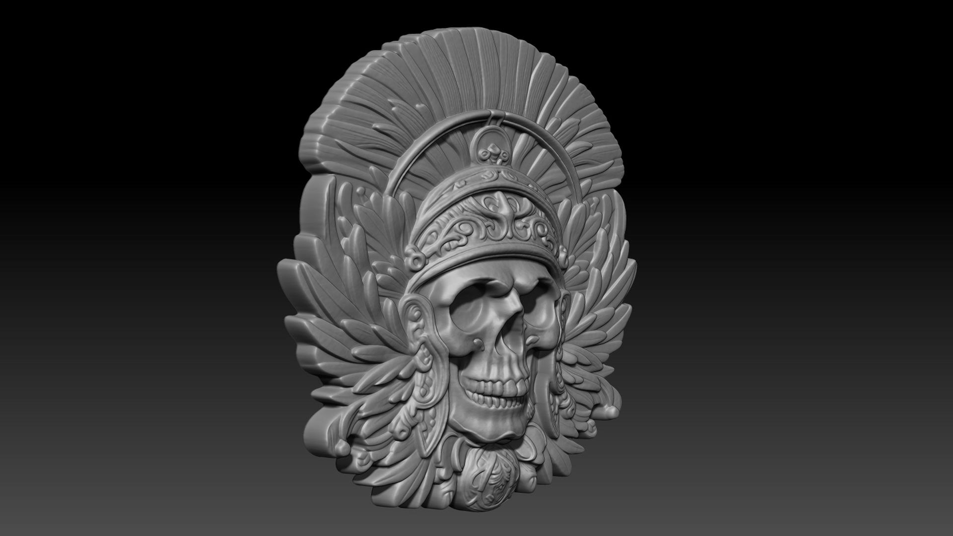 3D Roman Skull Basrelief 240518 16 3D Print Model Model - TurboSquid ...
