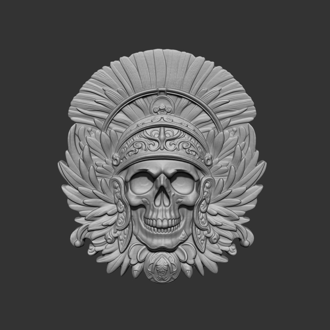 3D Roman Skull Basrelief 240518 16 3D Print Model Model - TurboSquid ...