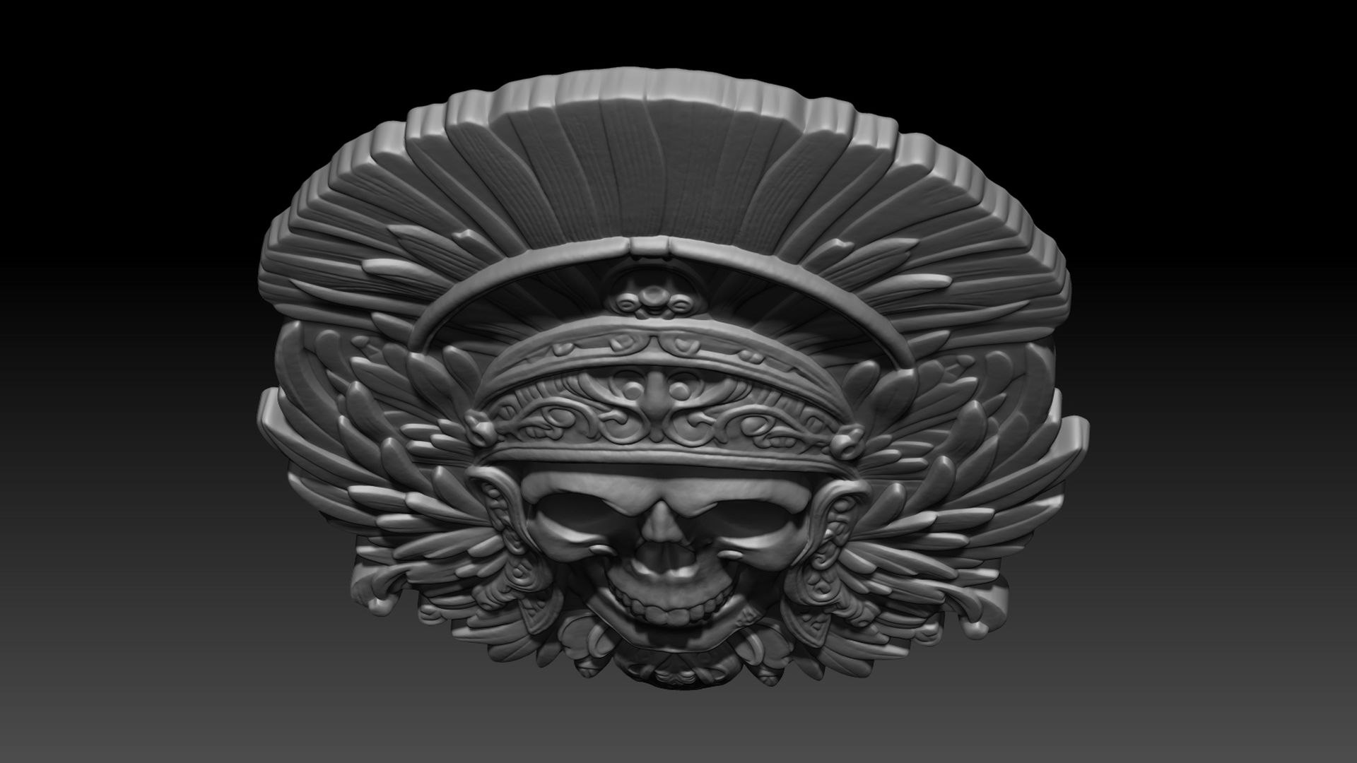 3D Roman Skull Basrelief 240518 16 3D Print Model Model - TurboSquid ...