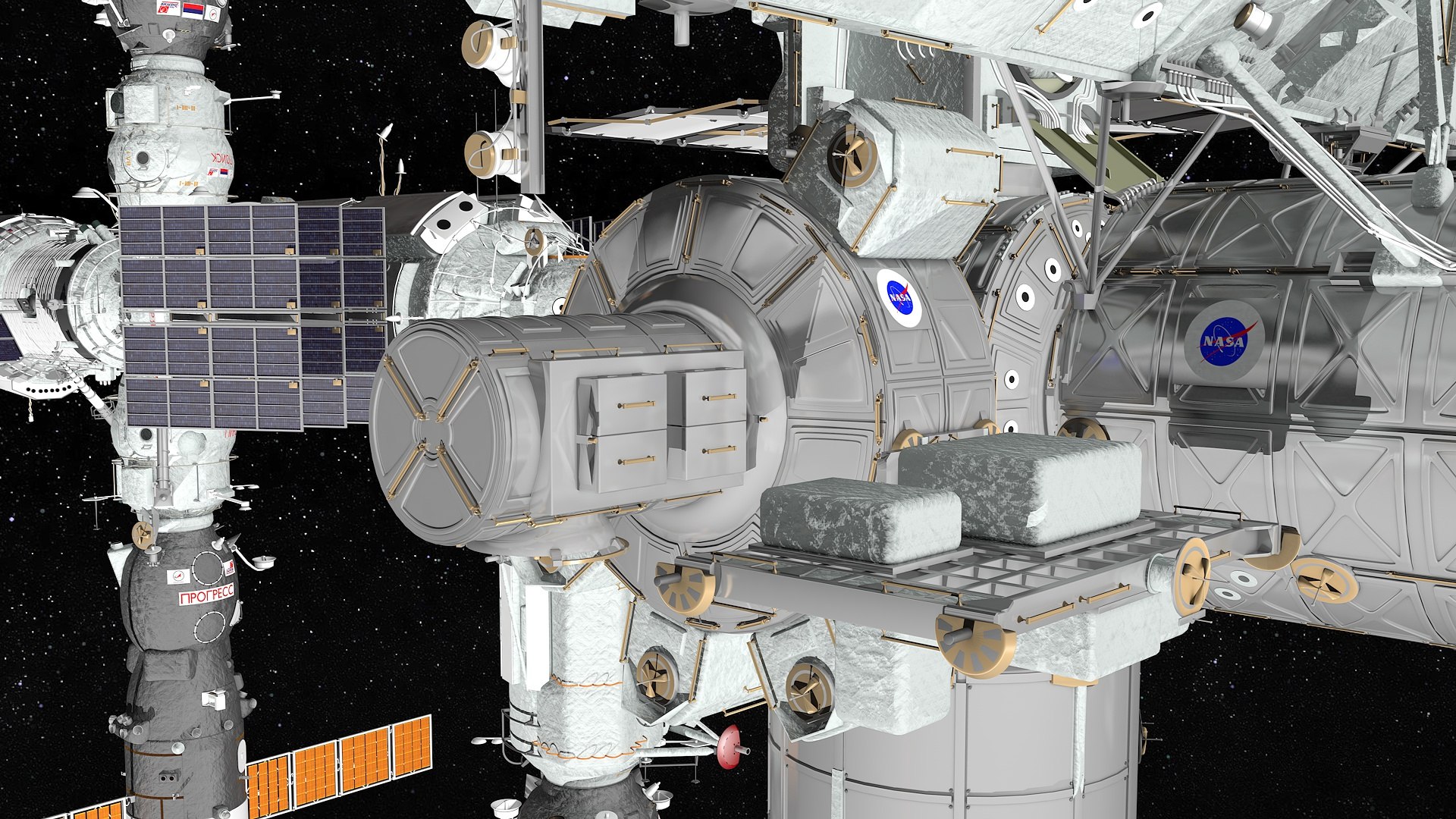 Iss Module Quest Joint 3d C4d