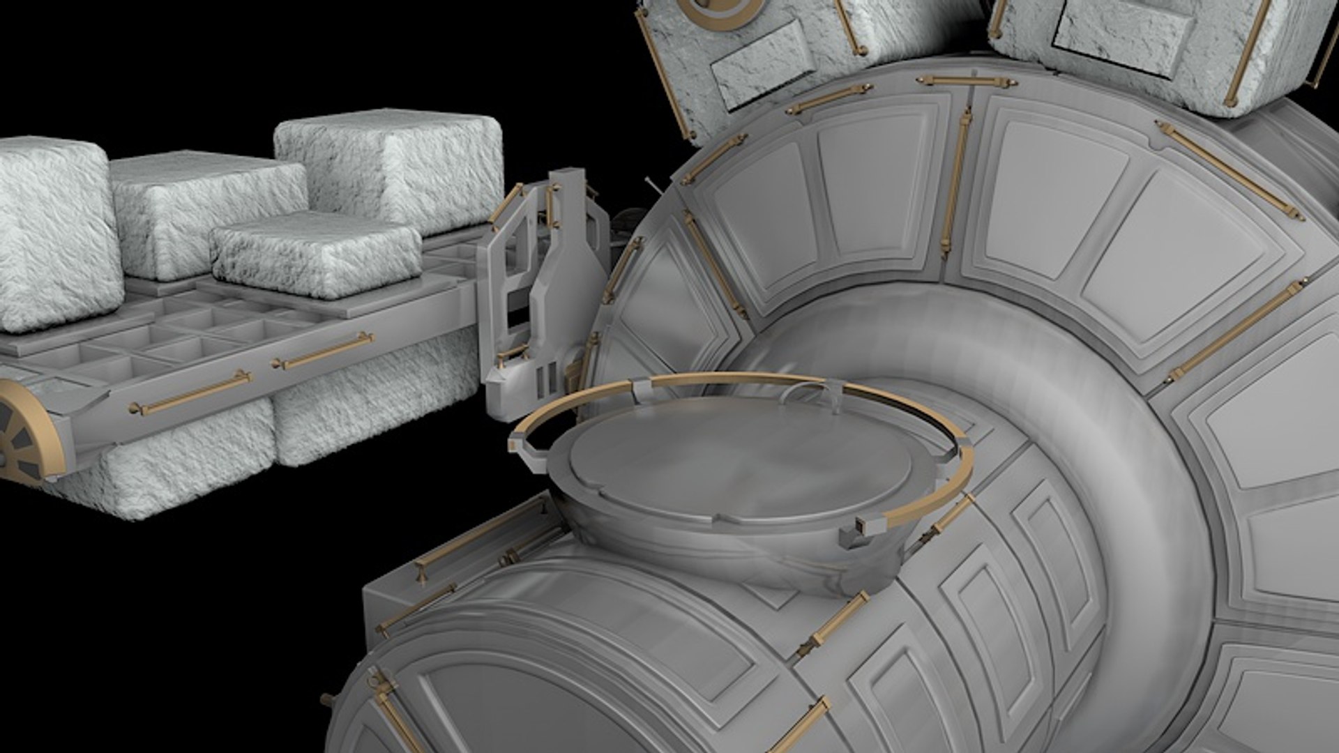 Iss Module Quest Joint 3d C4d