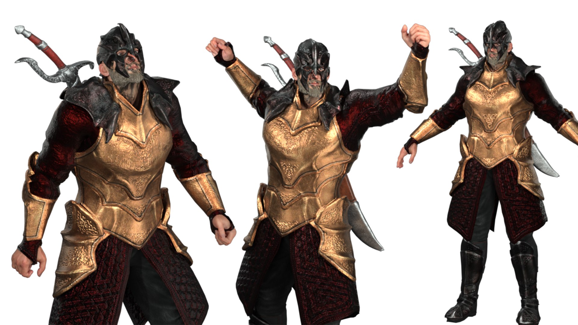 3D Model Realistic Rigged Warrior-Scott 3D Model - TurboSquid 2111250