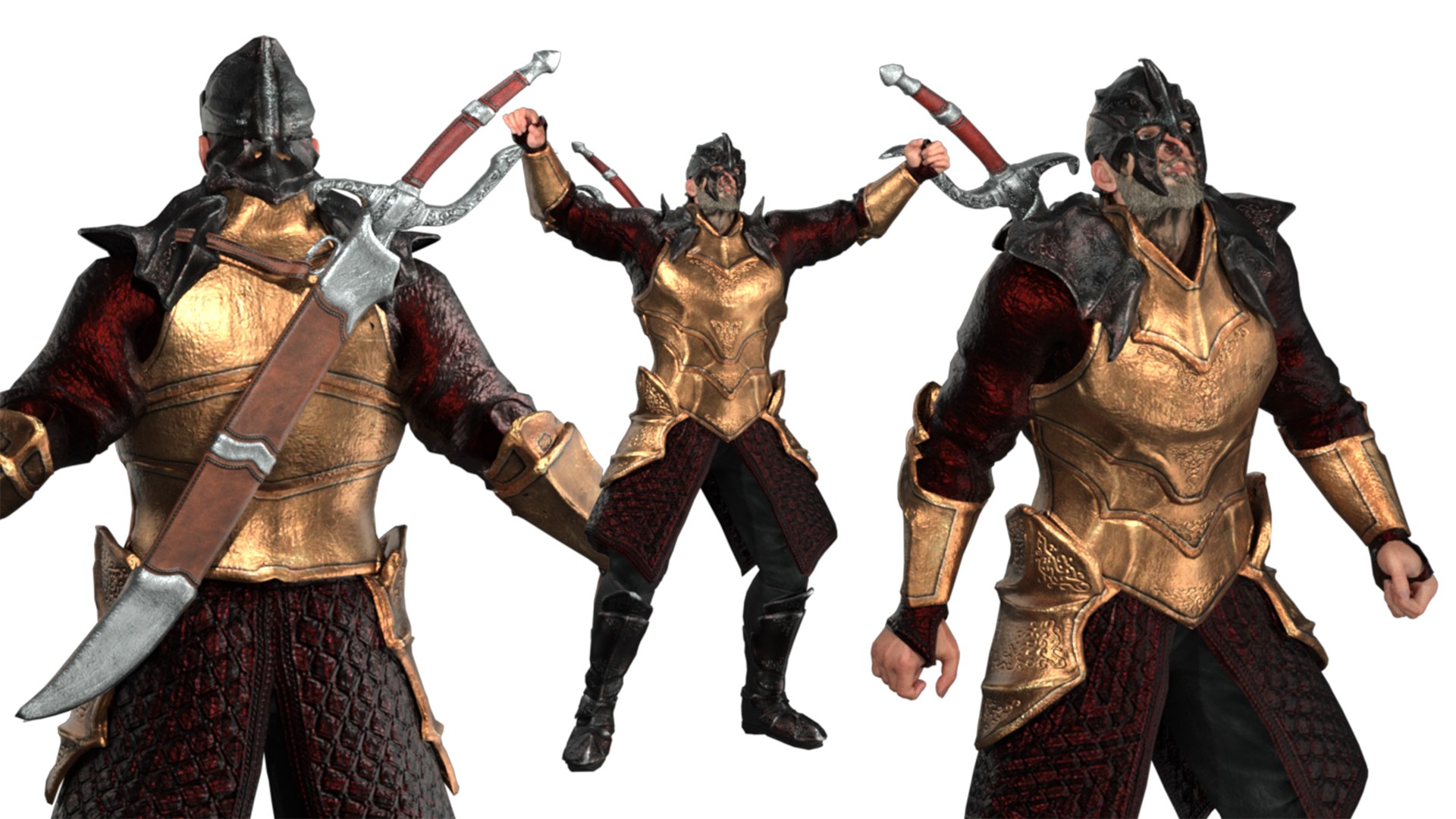 3D Model Realistic Rigged Warrior-Scott 3D Model - TurboSquid 2111250