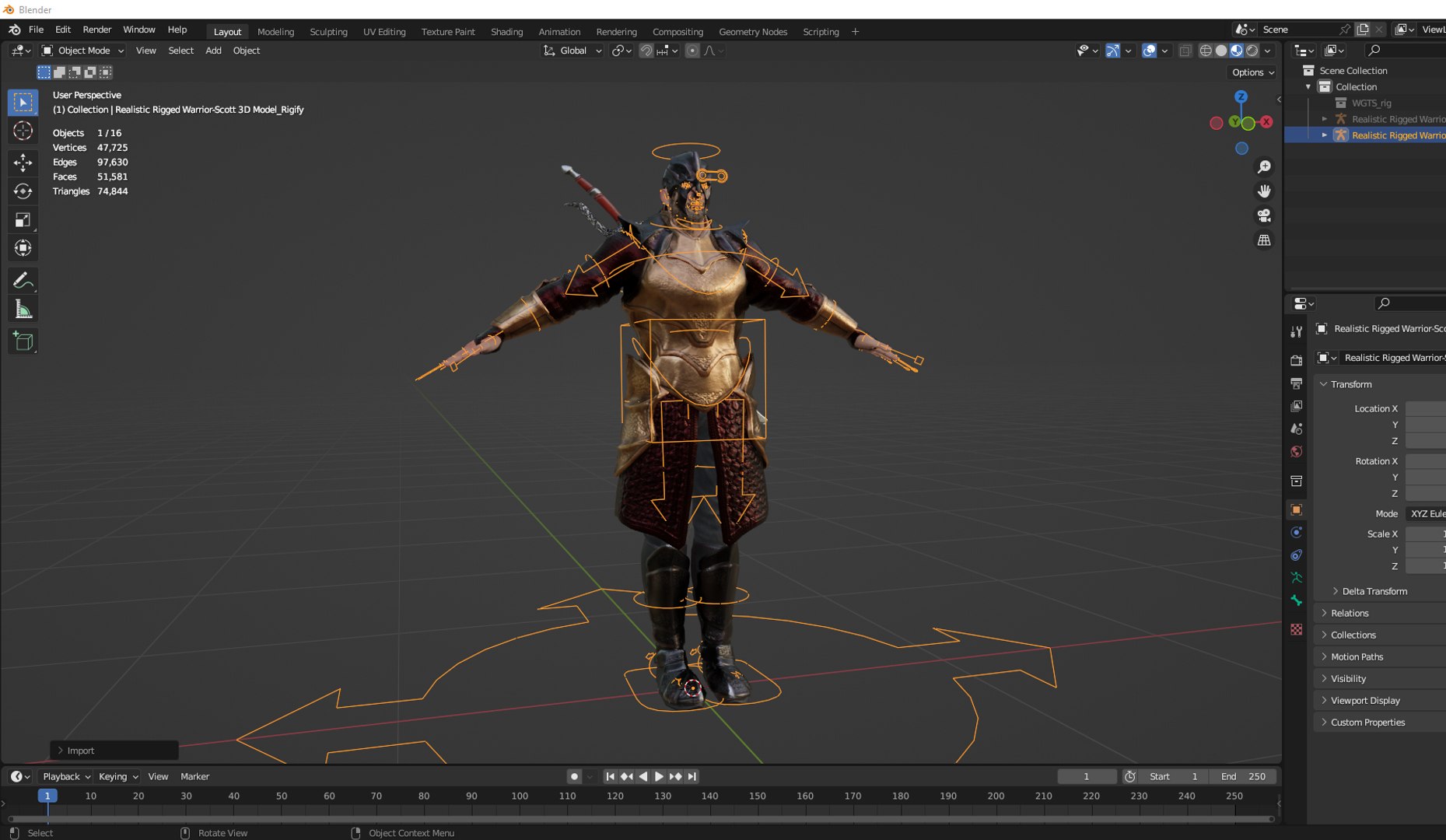 3D Model Realistic Rigged Warrior-Scott 3D Model - TurboSquid 2111250