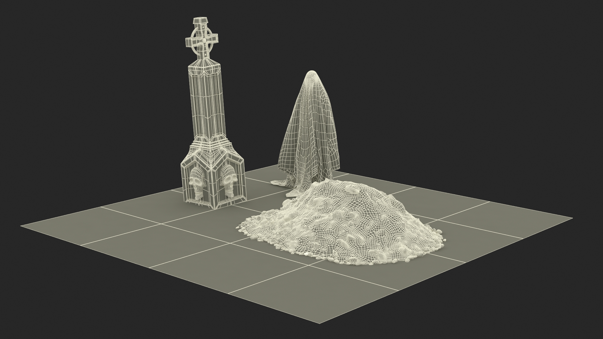 Haunted Graveyard Scene 3D - TurboSquid 2374039