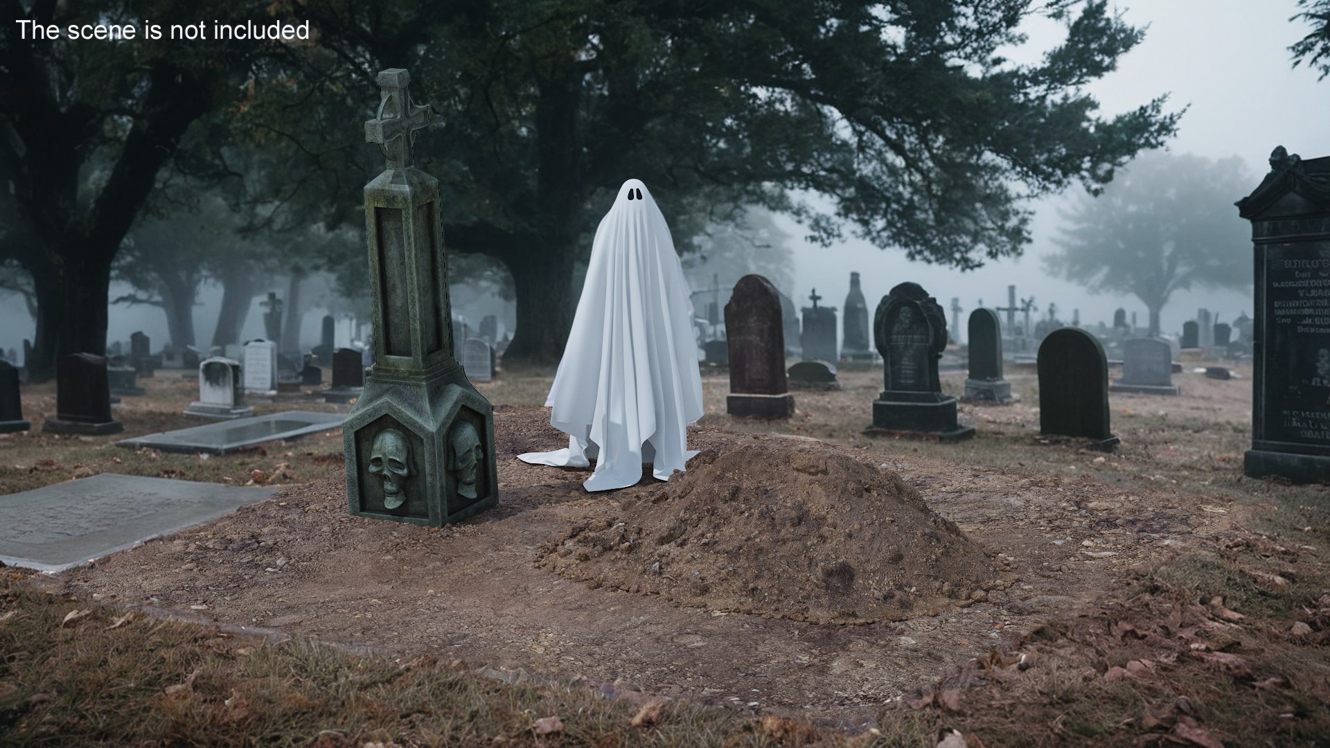 Haunted Graveyard Scene 3D - TurboSquid 2374039