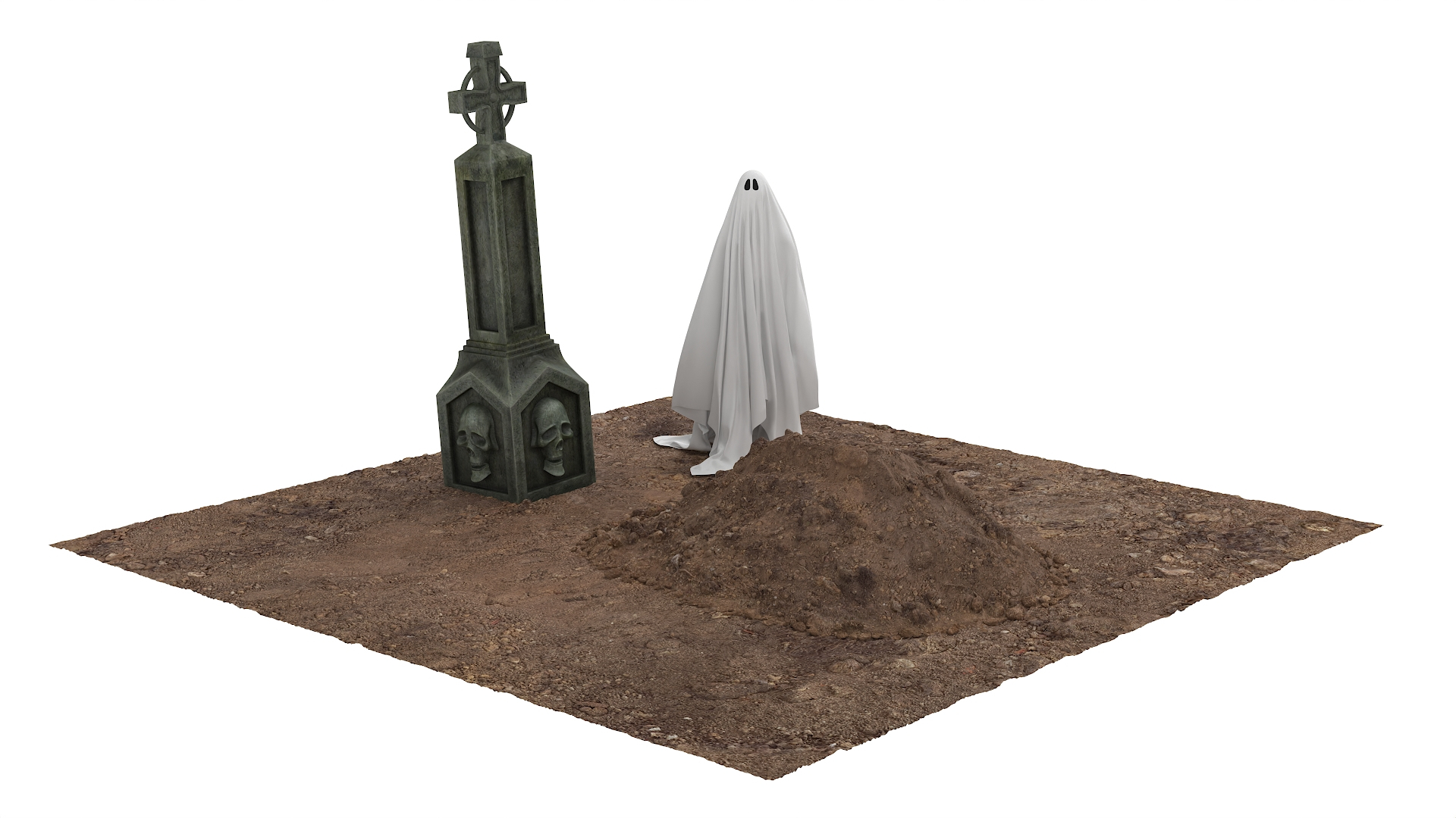 Haunted Graveyard Scene 3D - TurboSquid 2374039