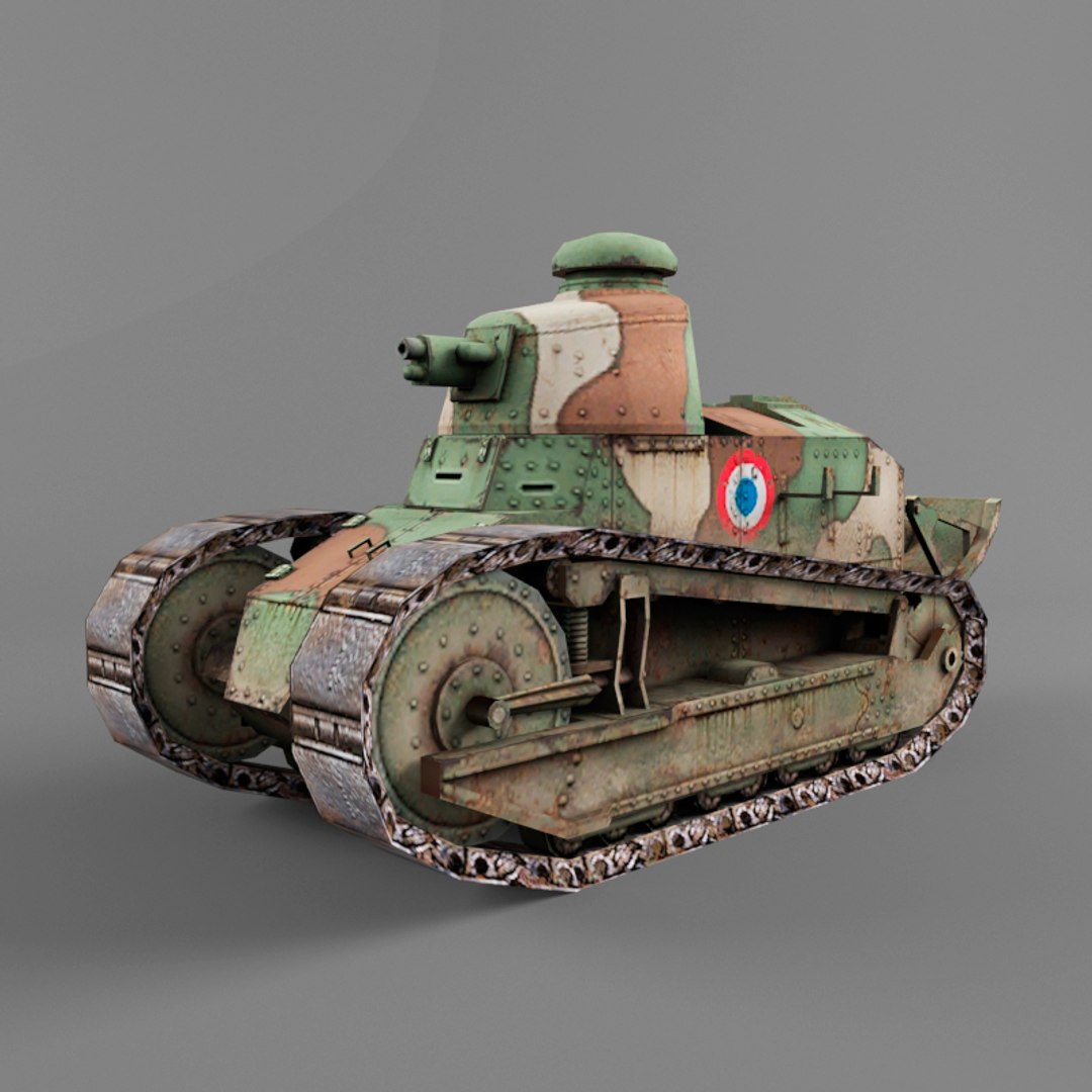 3d Model Renault Ft Tank Armor