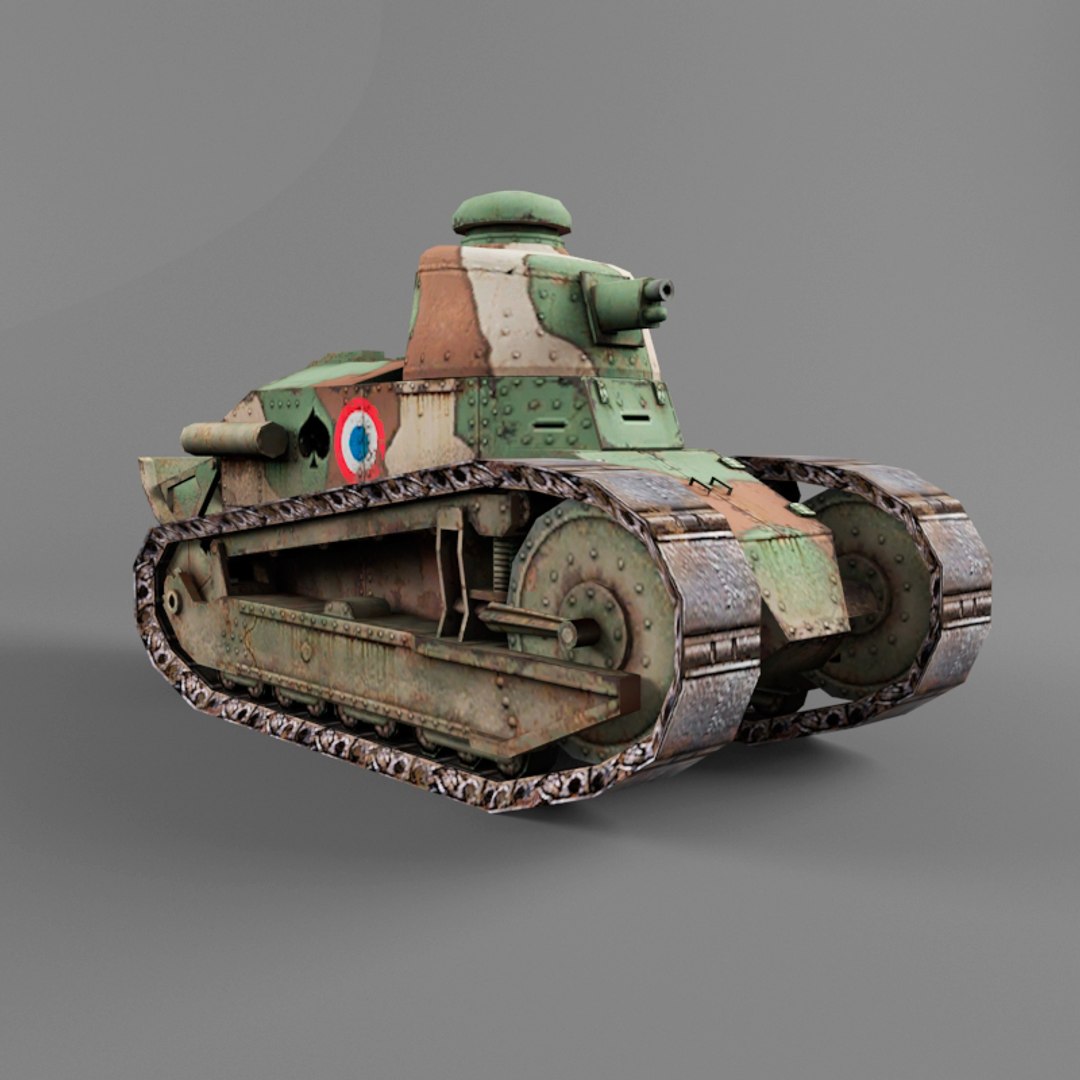 3d Model Renault Ft Tank Armor