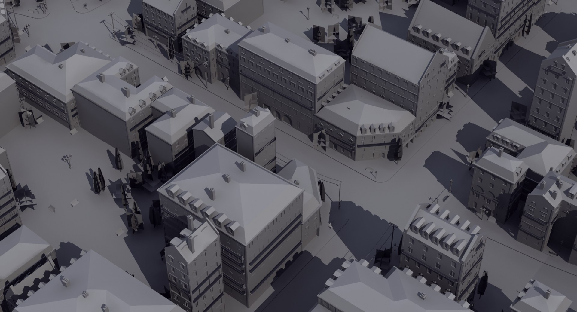 European City Mass Modeled 3d Model