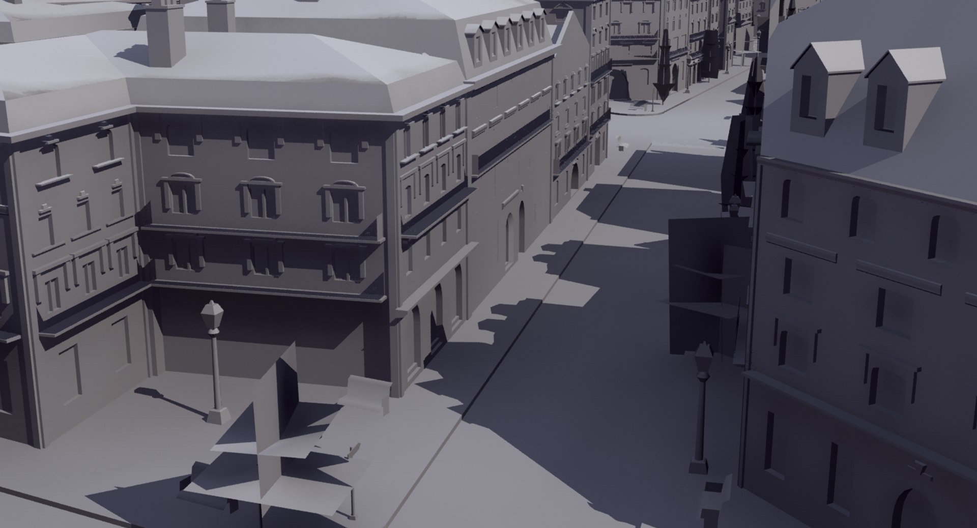 European City Mass Modeled 3d Model